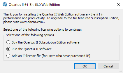 Altera Quartus II Web Edition 13.0sp1 (Windows)のインストール手順